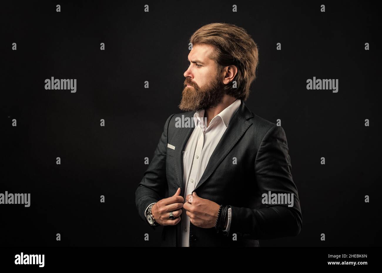 Representation modern successful man business career, clothes shop ...