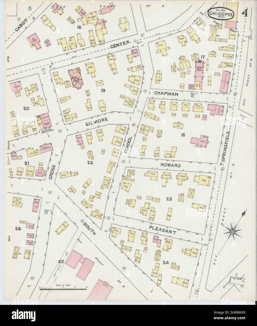 Map of chicopee hi-res stock photography and images - Alamy