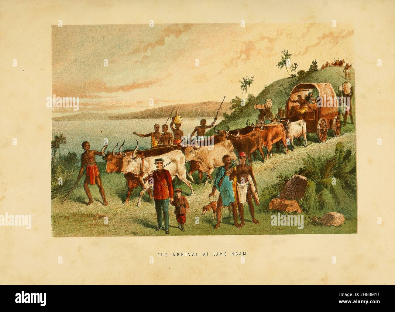 The Arrival at Lake Ngami [Lake Ngami is an endorheic lake in Botswana ...