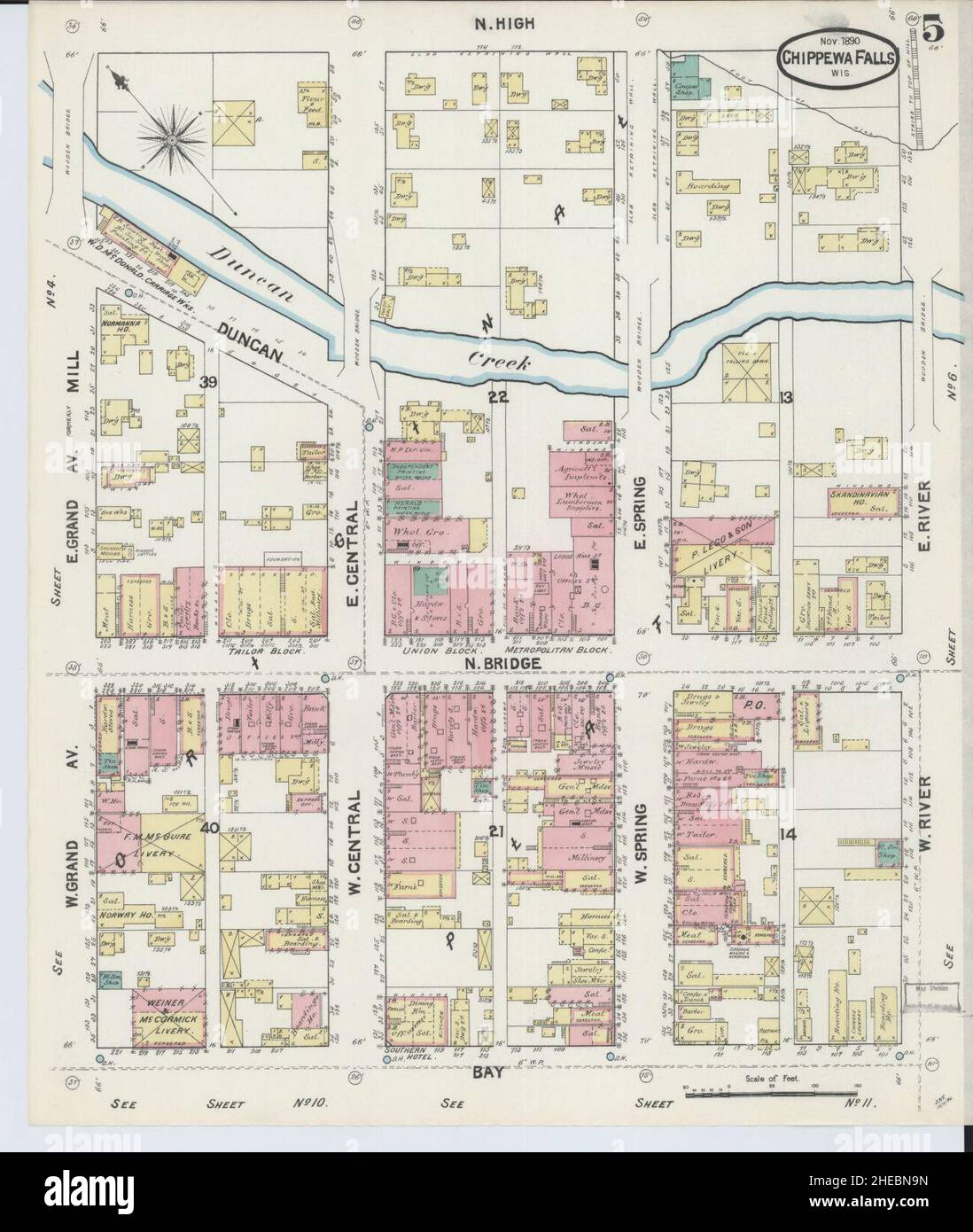 Map of chippewa falls hi-res stock photography and images - Alamy