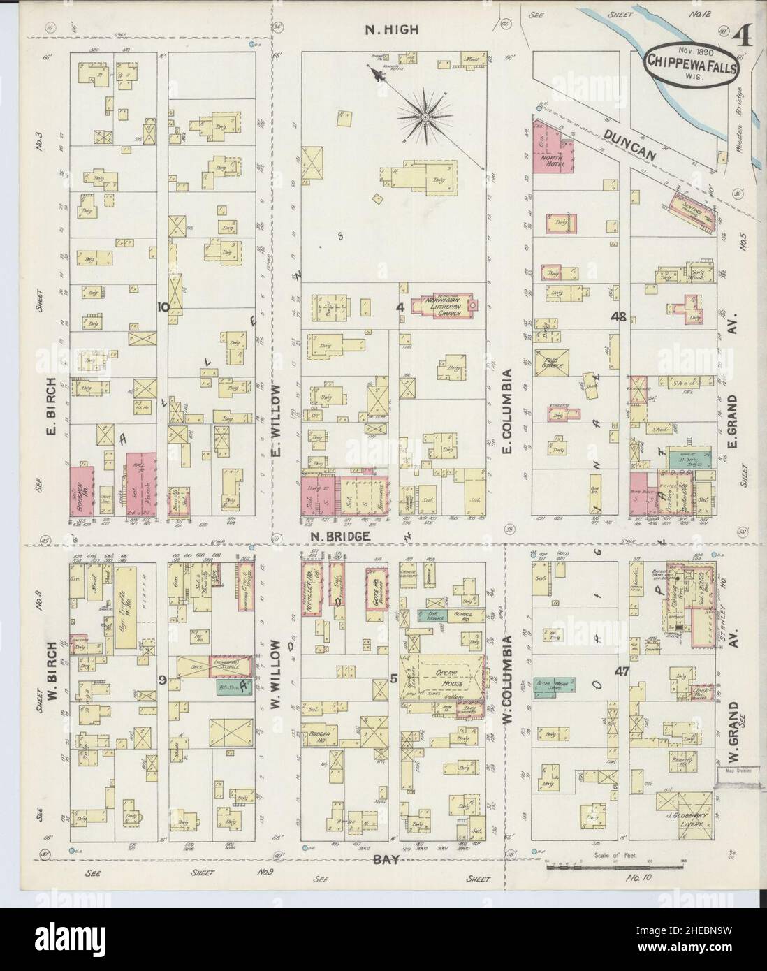 Map of chippewa falls hi-res stock photography and images - Alamy