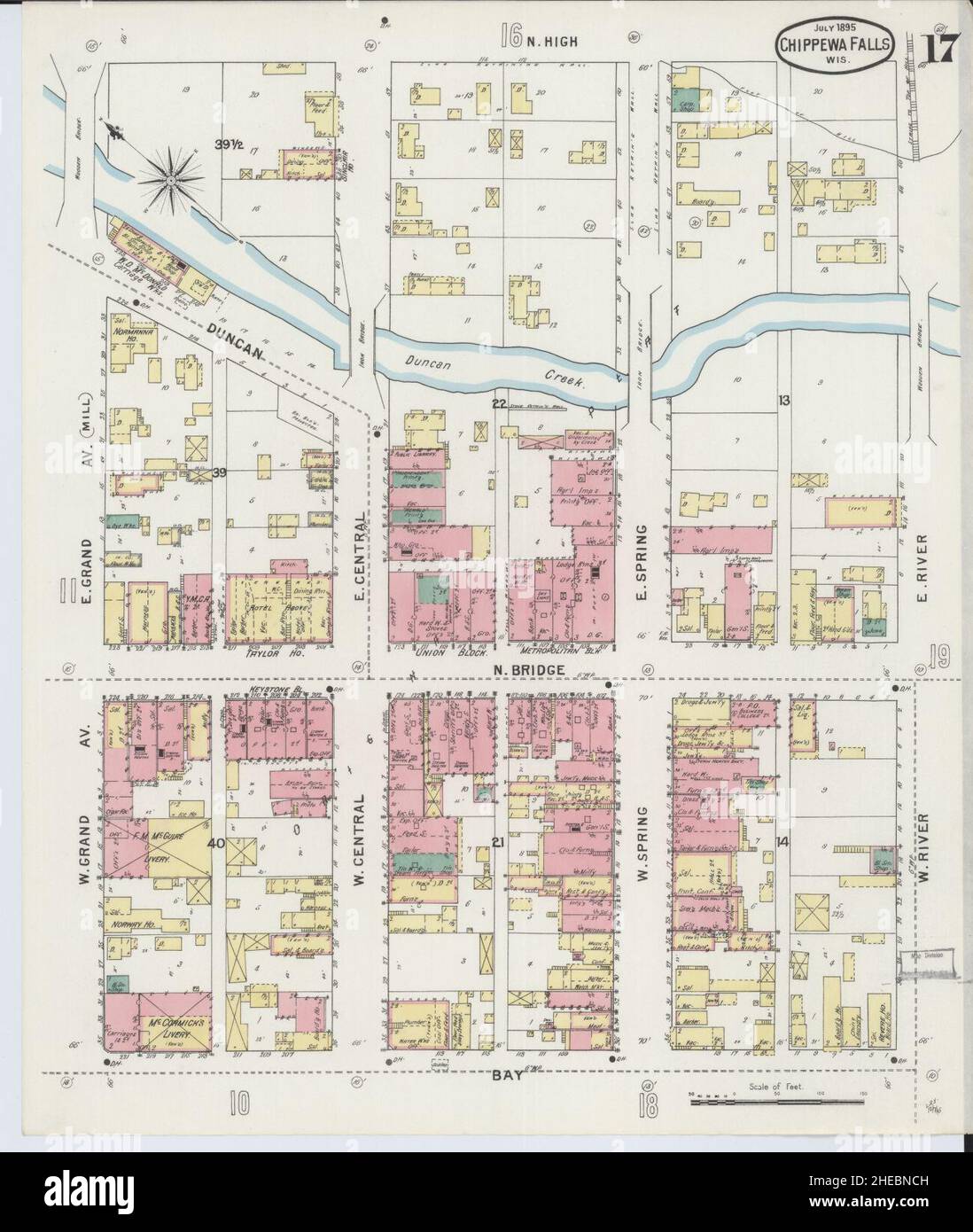 Map of chippewa falls hi-res stock photography and images - Alamy