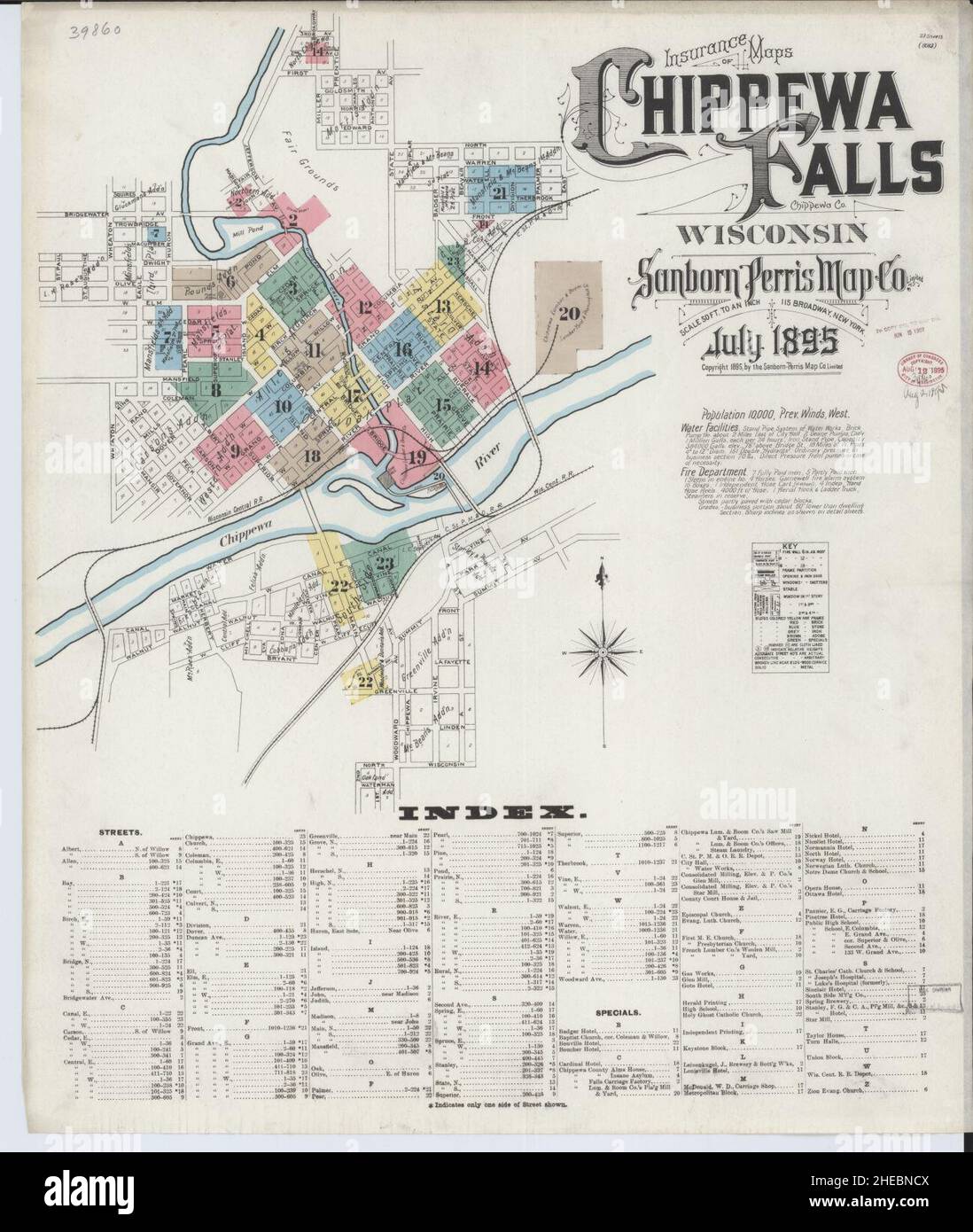 Chippewa falls map hi-res stock photography and images - Alamy