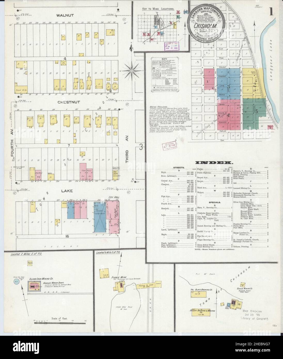 Sanborn Fire Insurance Map from Chisholm, Saint Louis County, Minnesota ...