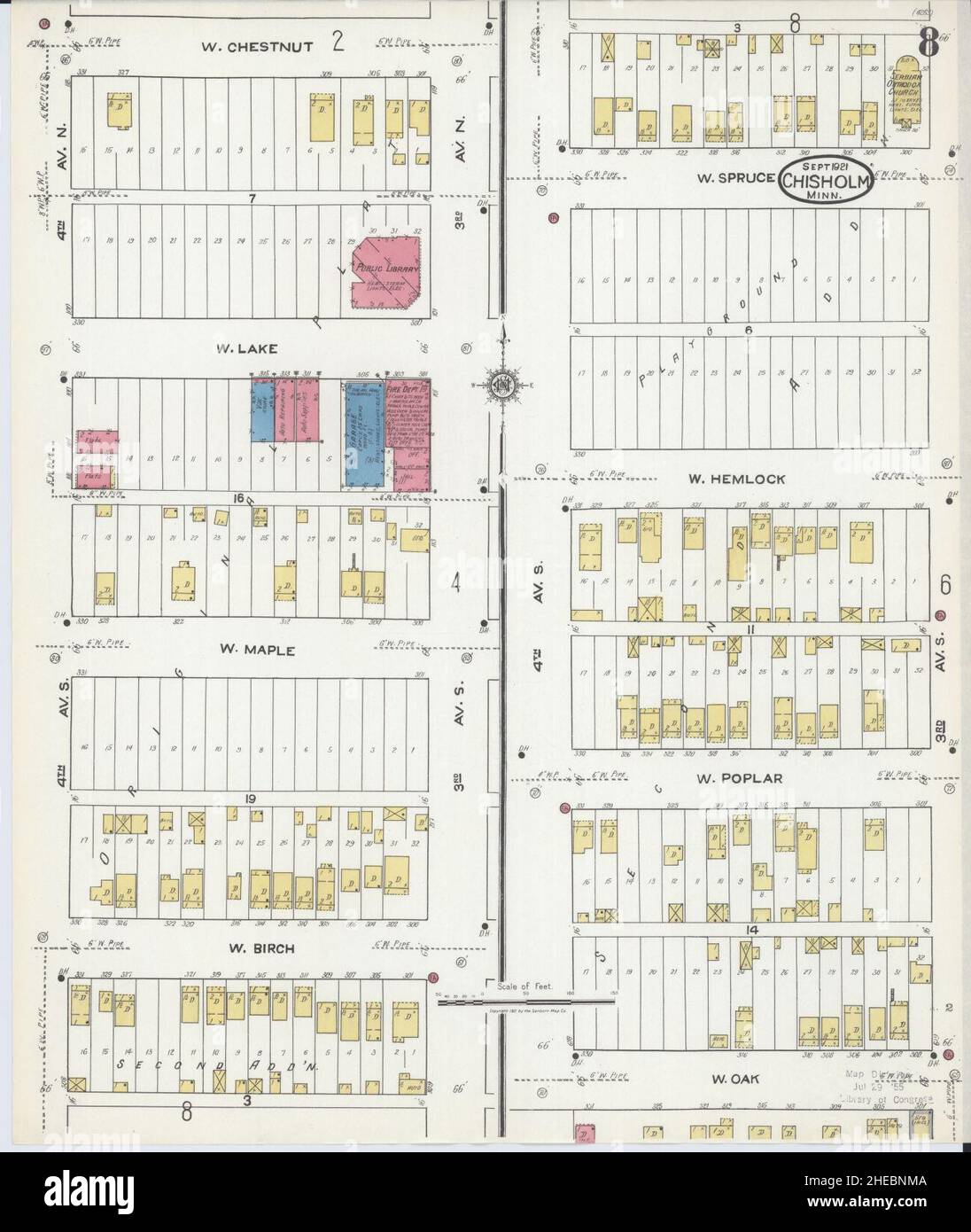 Sanborn Fire Insurance Map from Chisholm, Saint Louis County, Minnesota ...