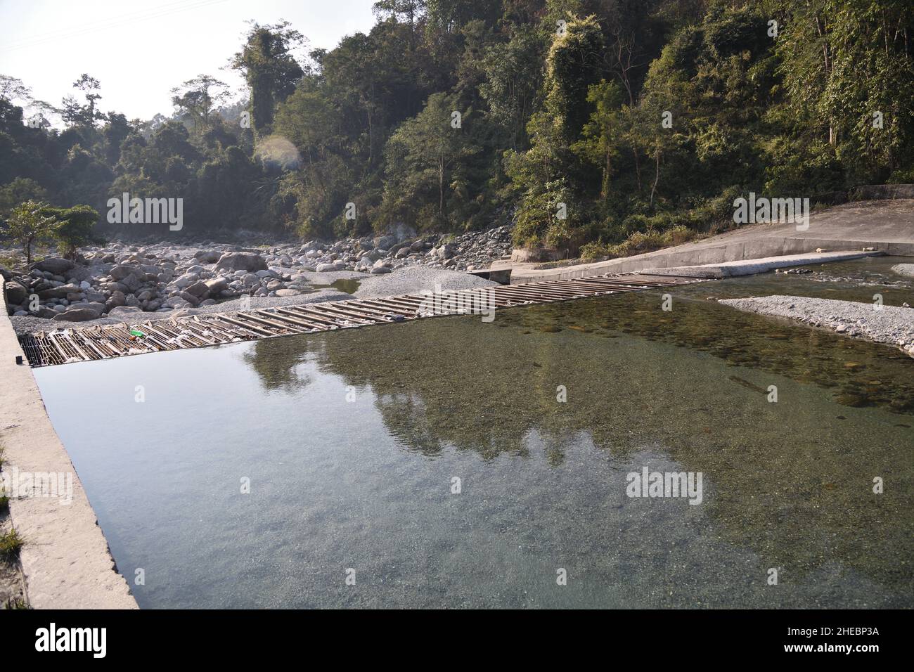 Neora dam across river Neora in Kalingpong district. West Bengal, India ...