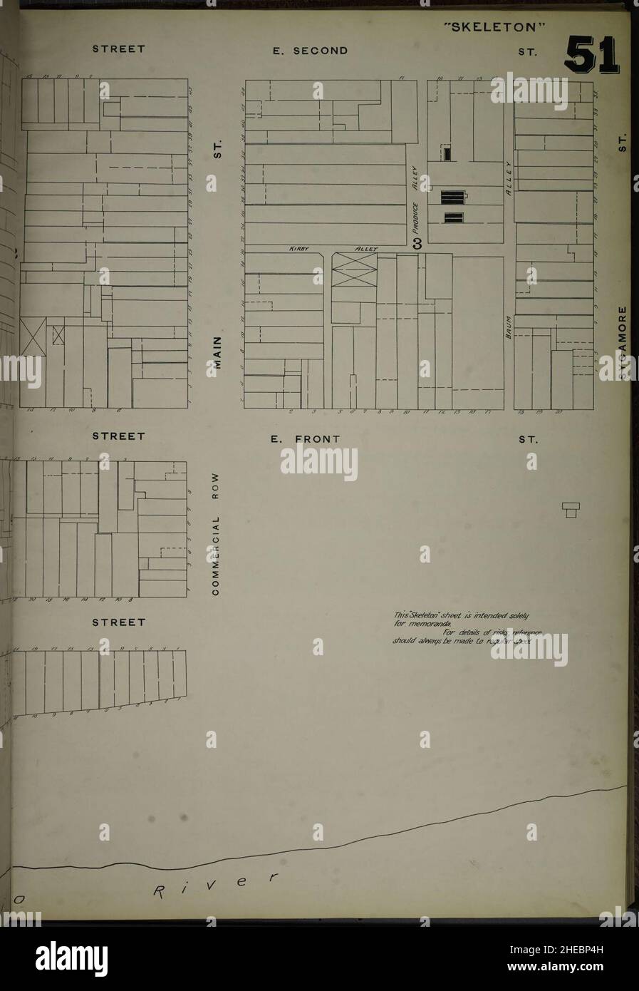Sanborn Fire Insurance Map from Cincinnati, Hamilton County, Ohio Stock ...