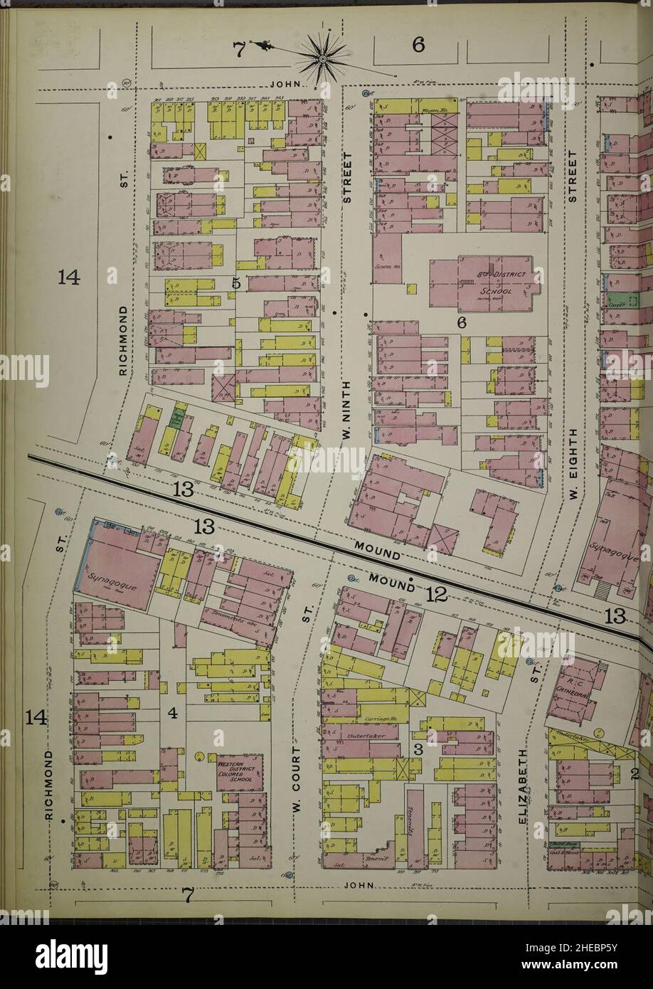 Sanborn Fire Insurance Map from Cincinnati, Hamilton County, Ohio Stock ...
