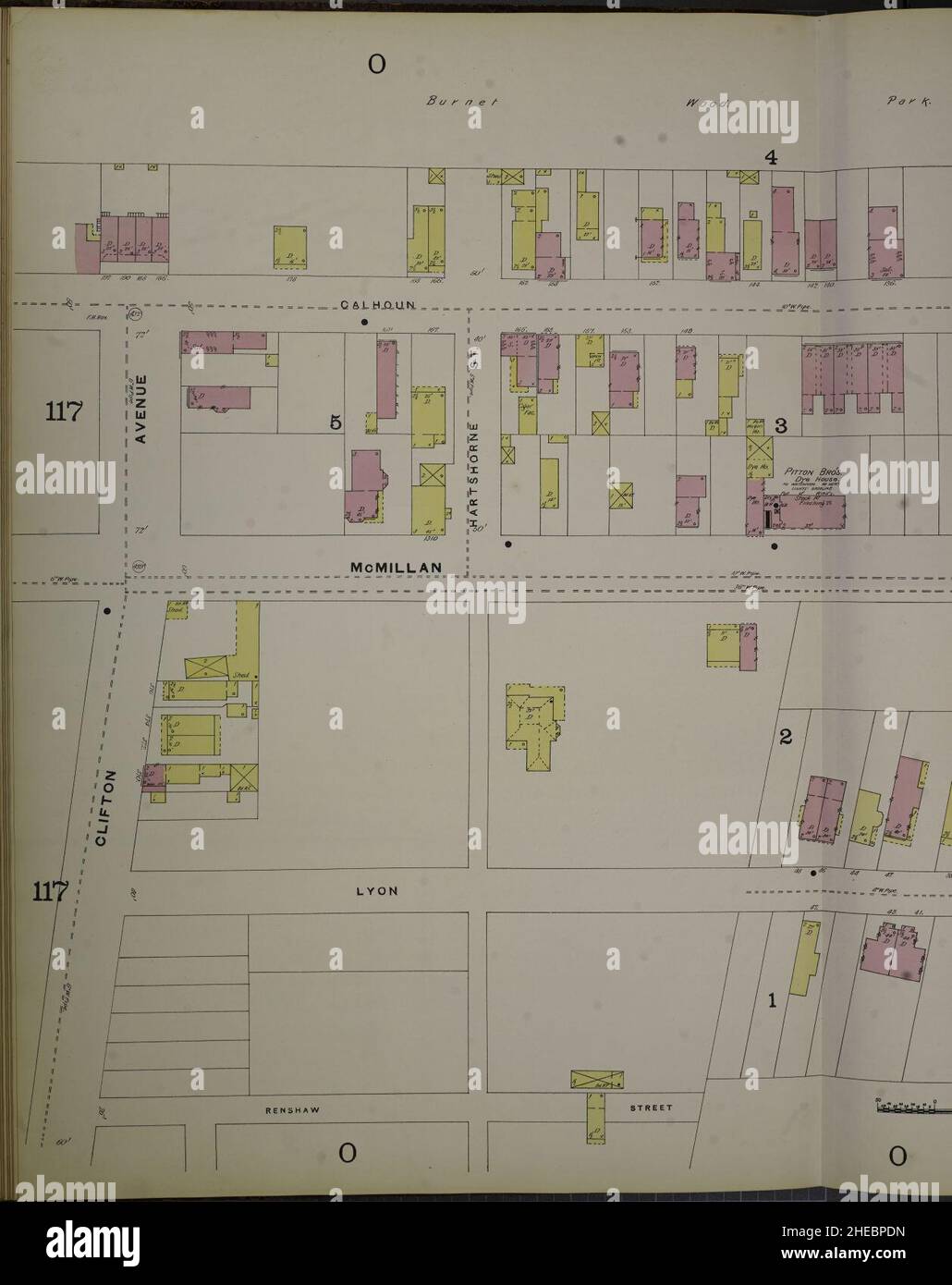 Sanborn Fire Insurance Map from Cincinnati, Hamilton County, Ohio Stock ...
