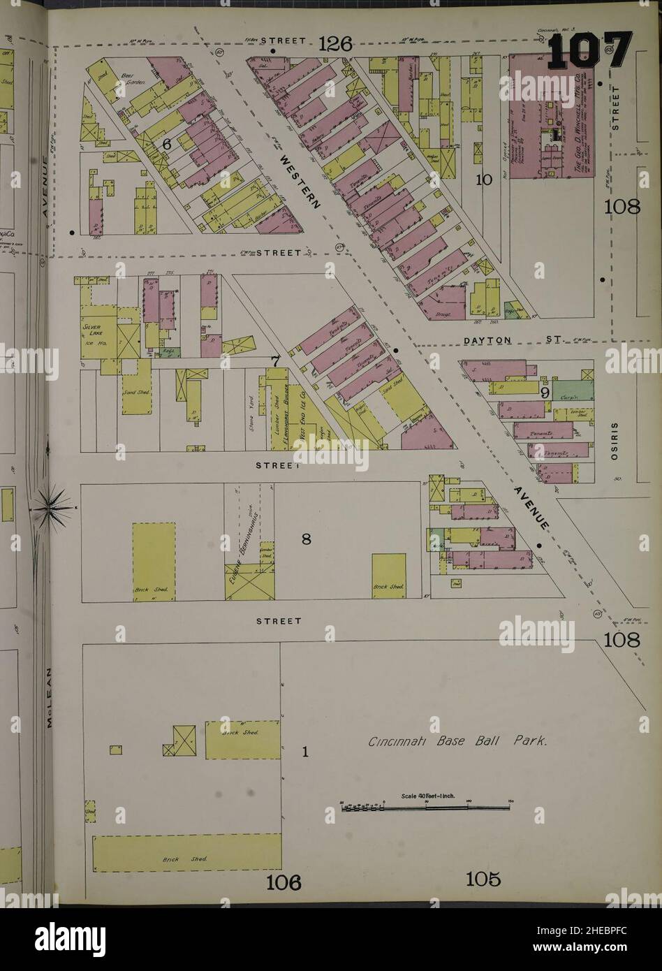 Map of cincinnati hi-res stock photography and images - Alamy