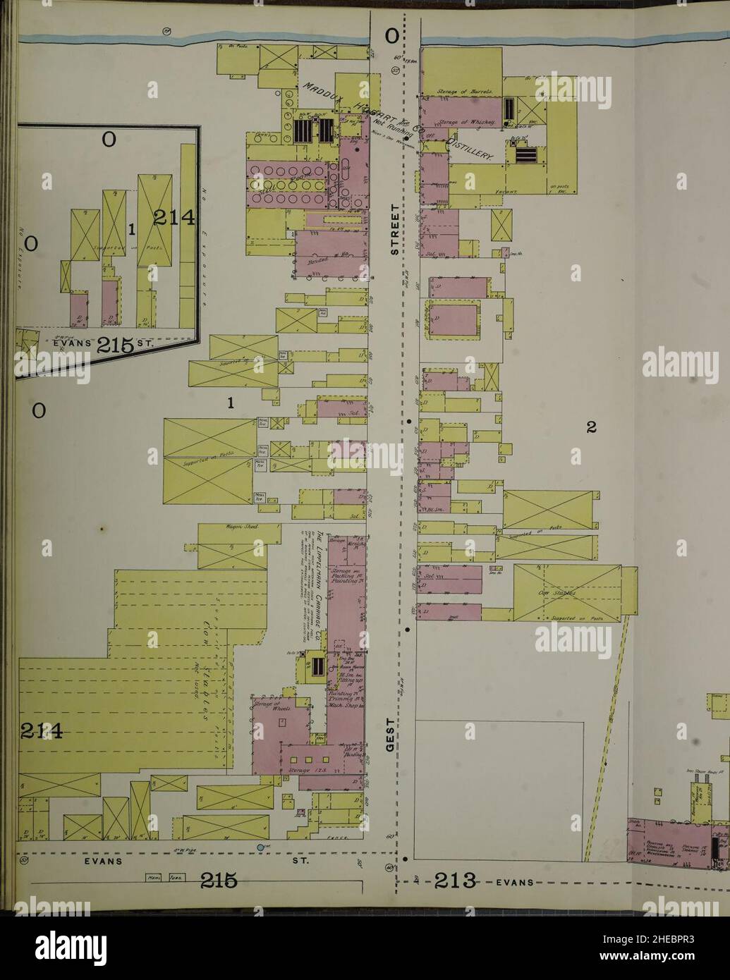 Sanborn Fire Insurance Map from Cincinnati, Hamilton County, Ohio Stock ...