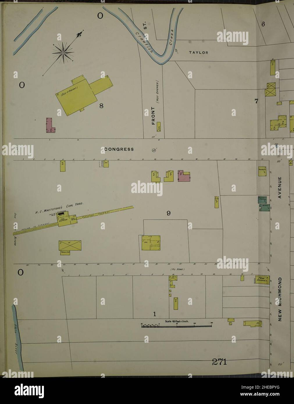 Sanborn Fire Insurance Map from Cincinnati, Hamilton County, Ohio Stock ...