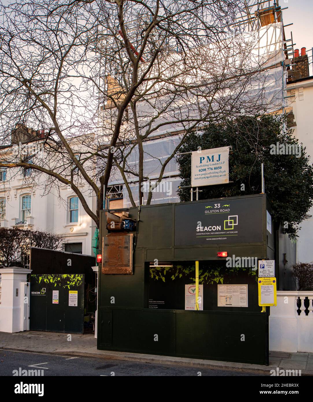 Exterior refurbishment of a large mansion block in The Boltons ...