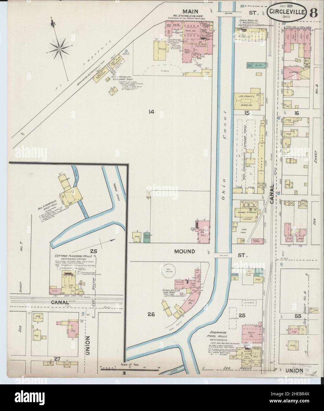 Map of circleville hi-res stock photography and images - Alamy