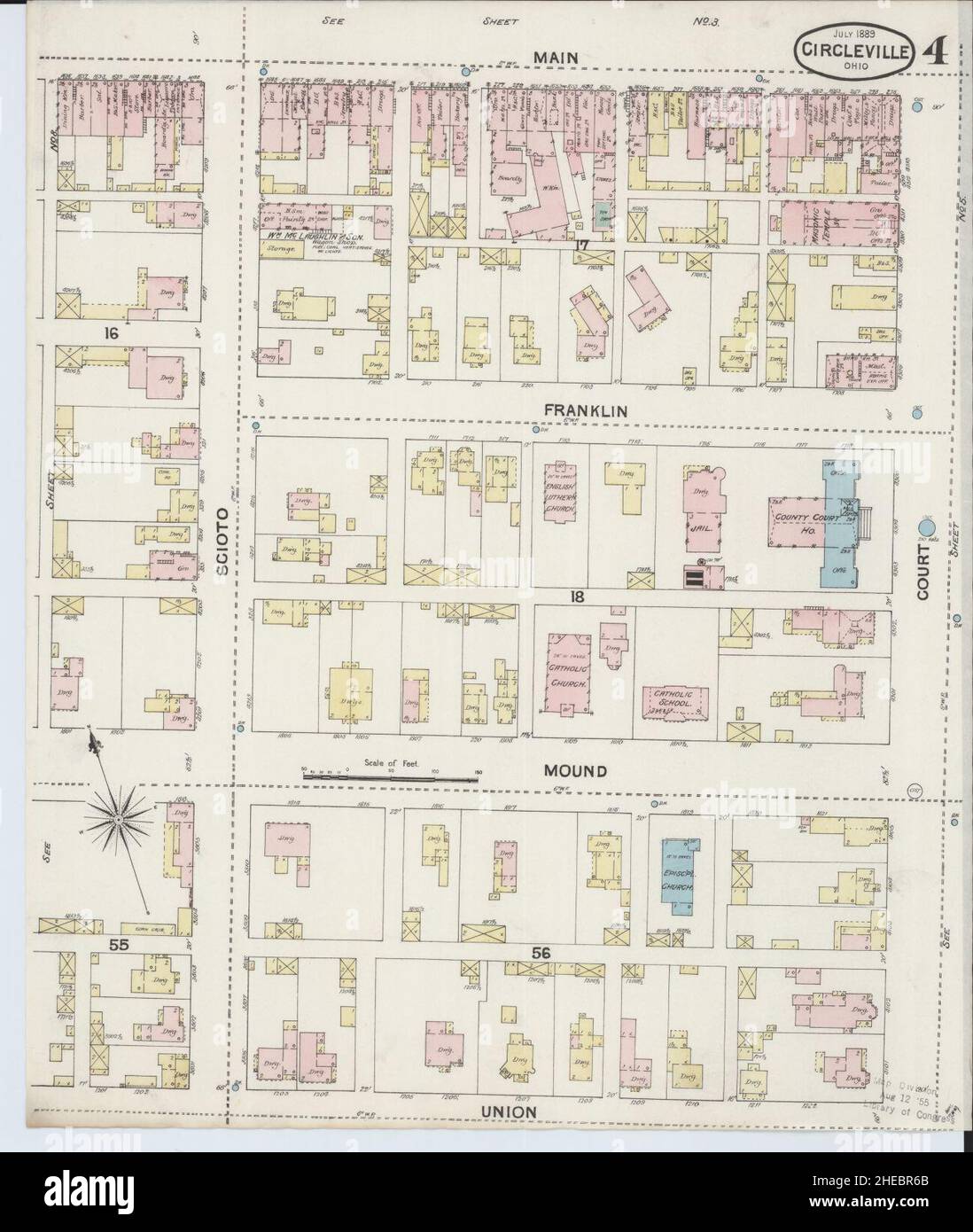 Map of circleville hi-res stock photography and images - Alamy