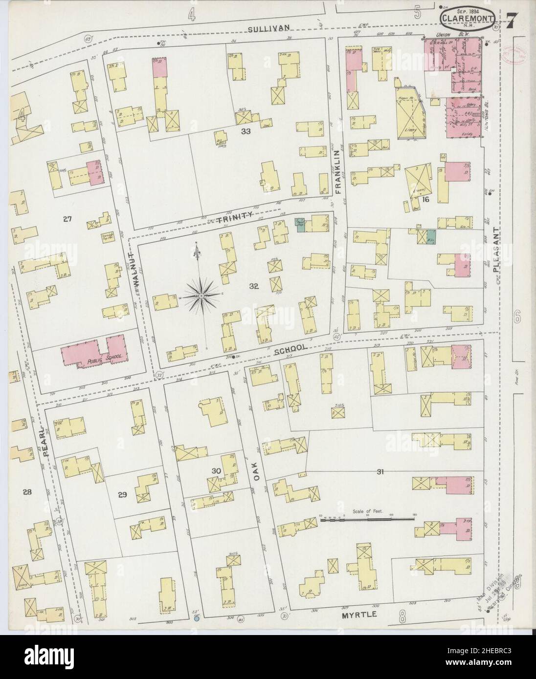 Claremont new hampshire map hi-res stock photography and images - Alamy