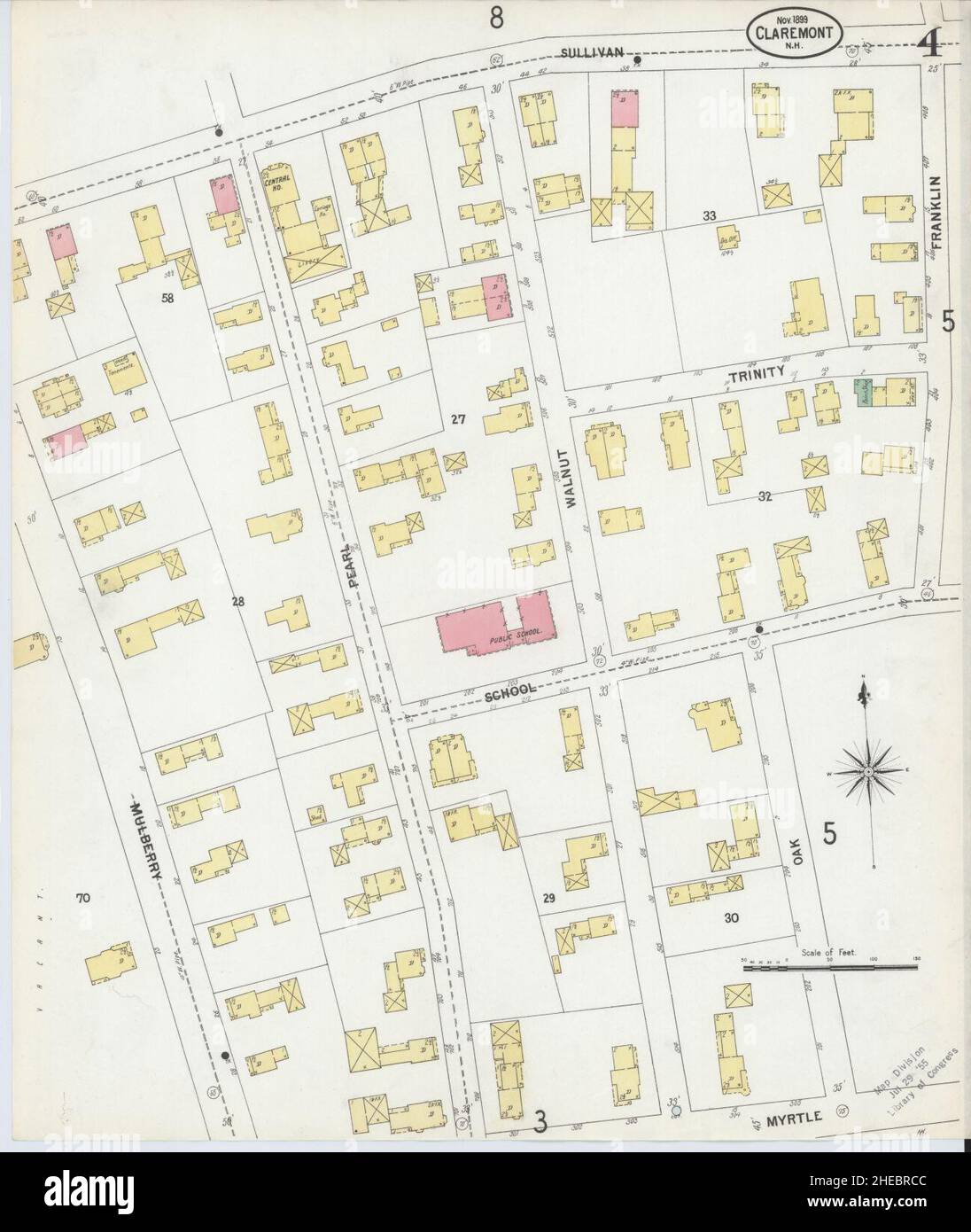 Claremont map hi-res stock photography and images - Alamy