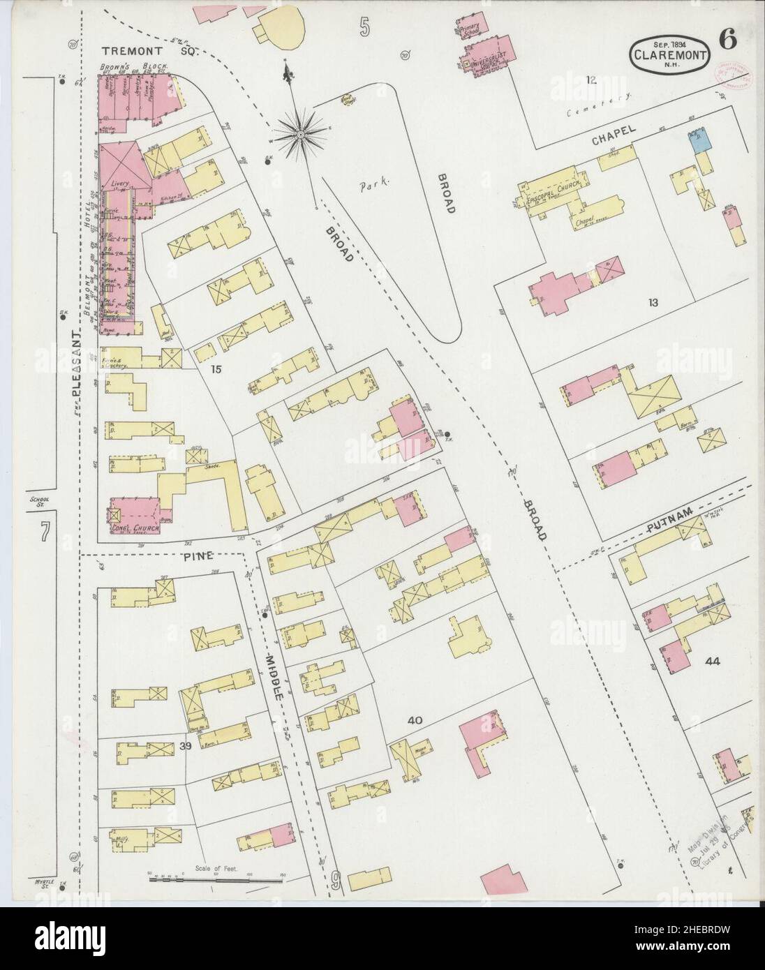 Claremont new hampshire map hi-res stock photography and images - Alamy