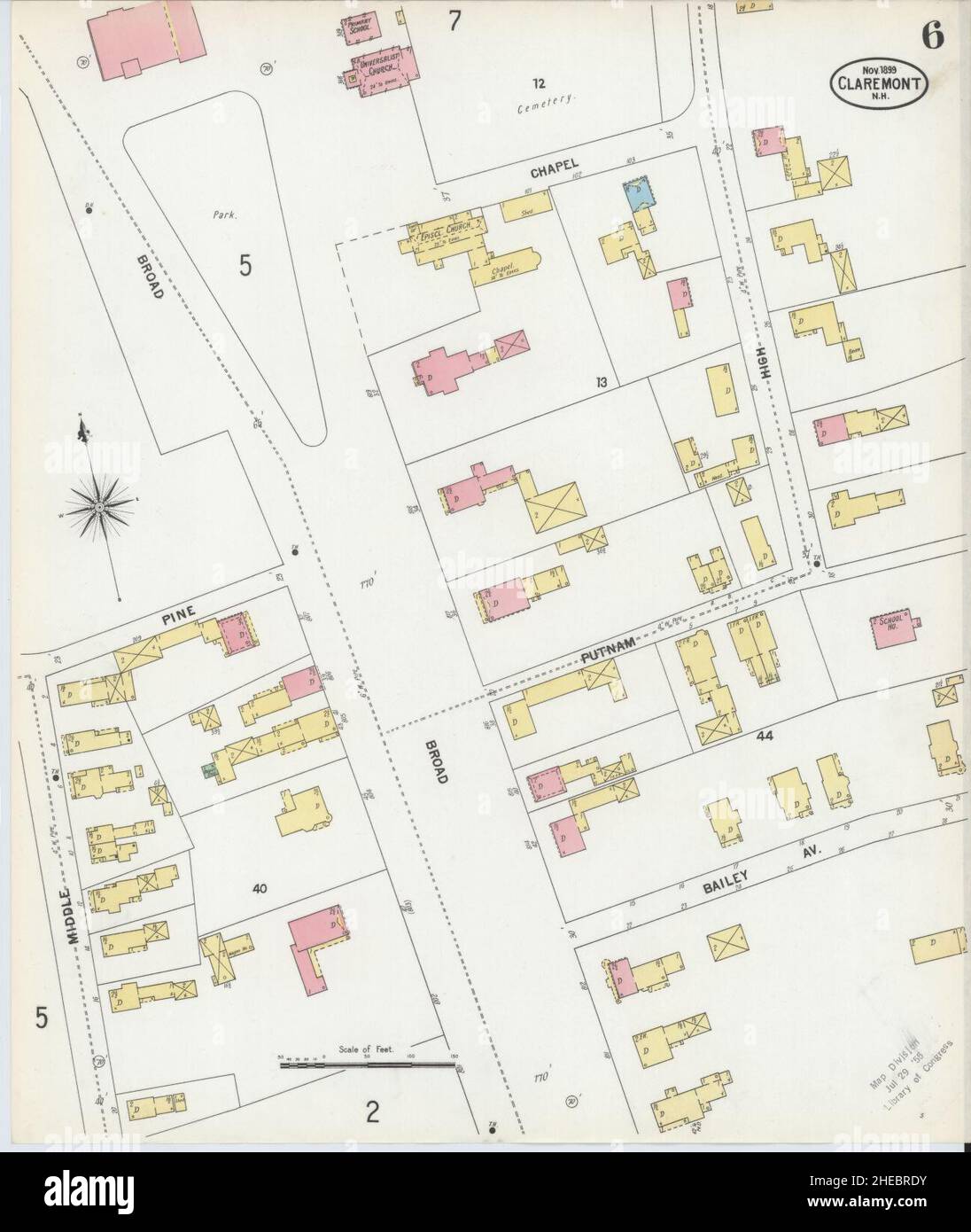 Claremont new hampshire map hi-res stock photography and images - Alamy