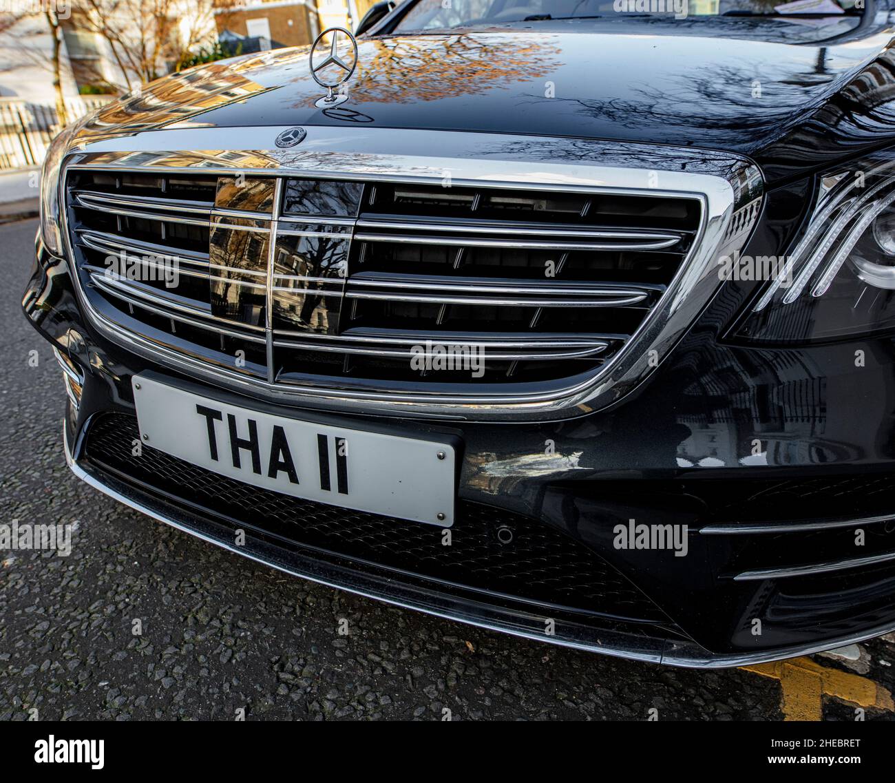 The official diplomatic car, a large black Mercedes, of the Thai ...