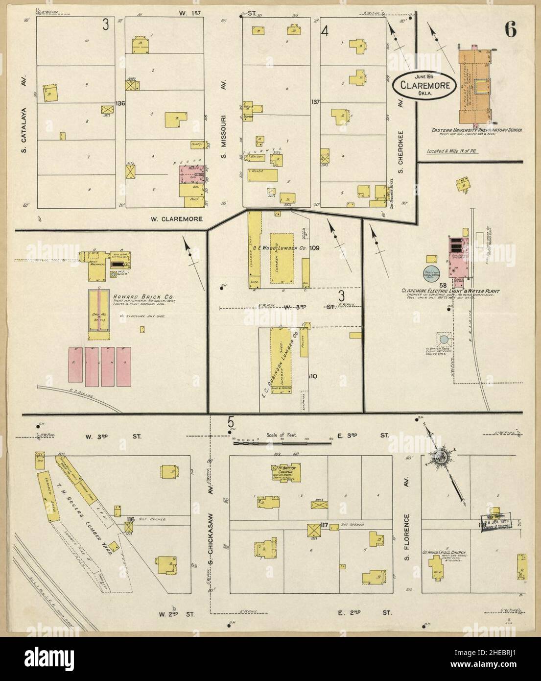 Map of claremore oklahoma hi-res stock photography and images - Alamy