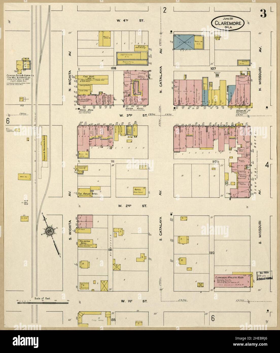 Map of claremore oklahoma hi-res stock photography and images - Alamy