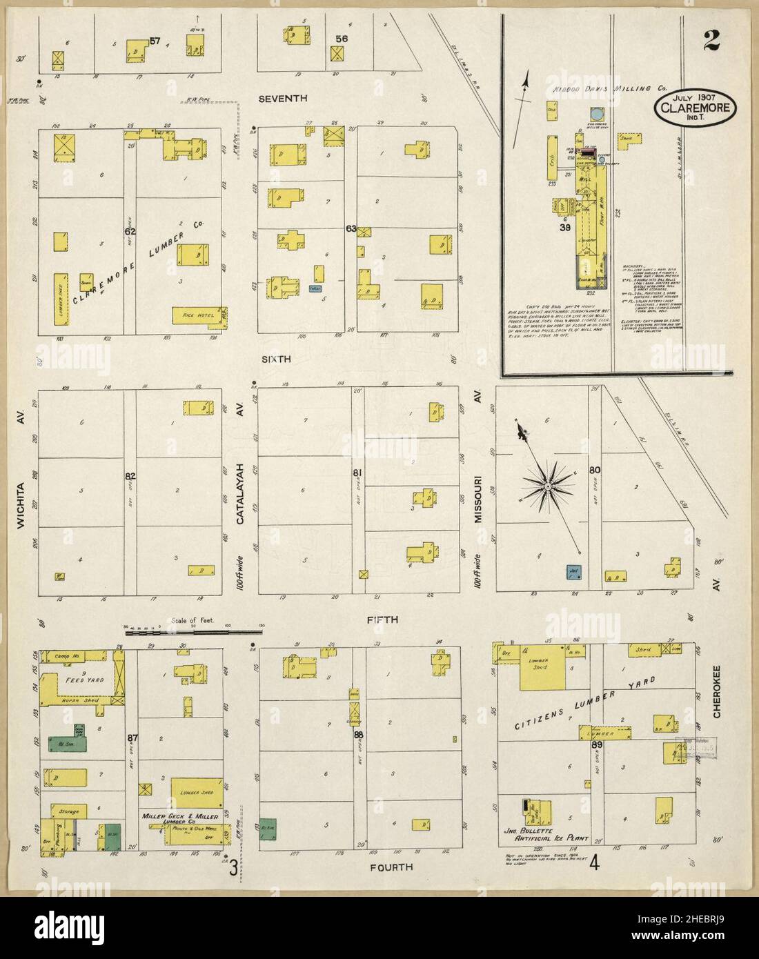 Map of claremore oklahoma hi-res stock photography and images - Alamy