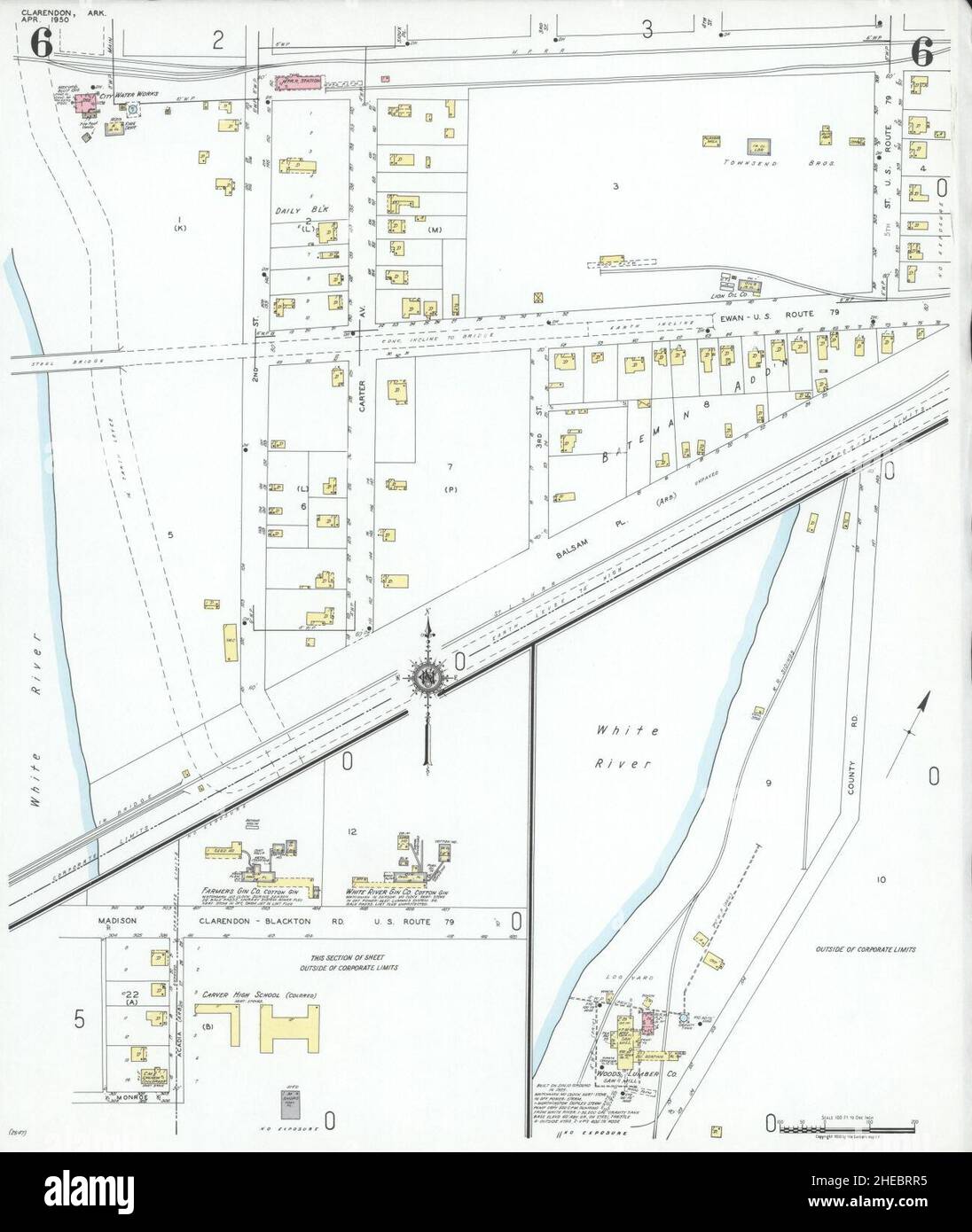 Map of clarendon hi-res stock photography and images - Alamy