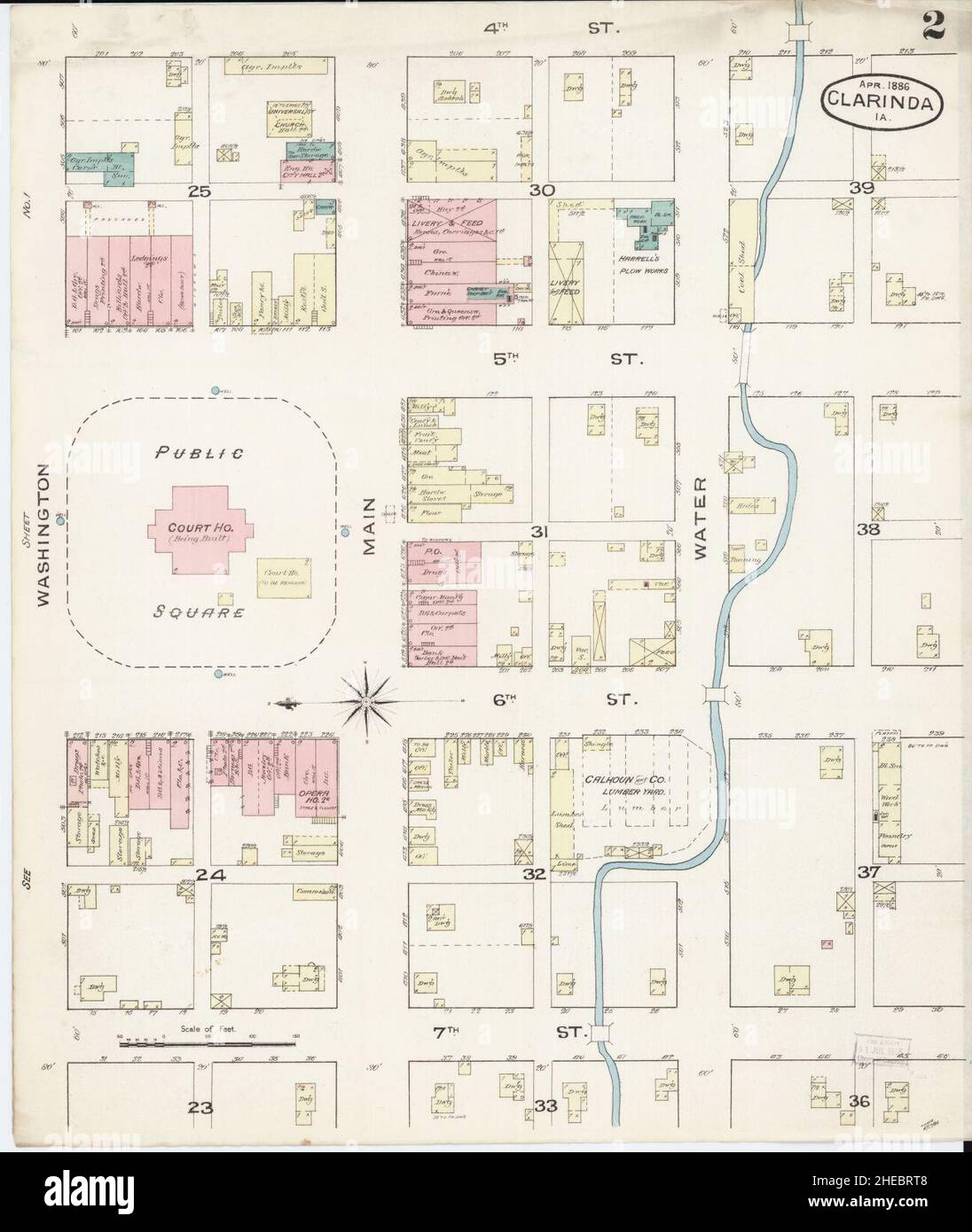 Clarinda map hi-res stock photography and images - Alamy