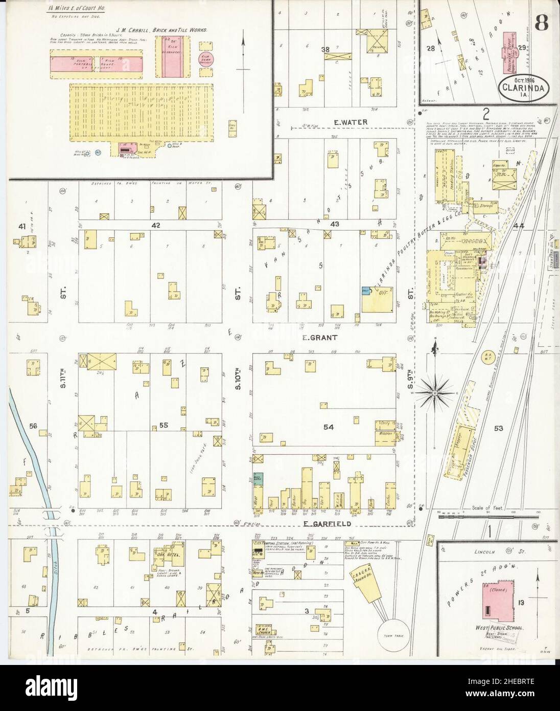 Clarinda map hi-res stock photography and images - Alamy