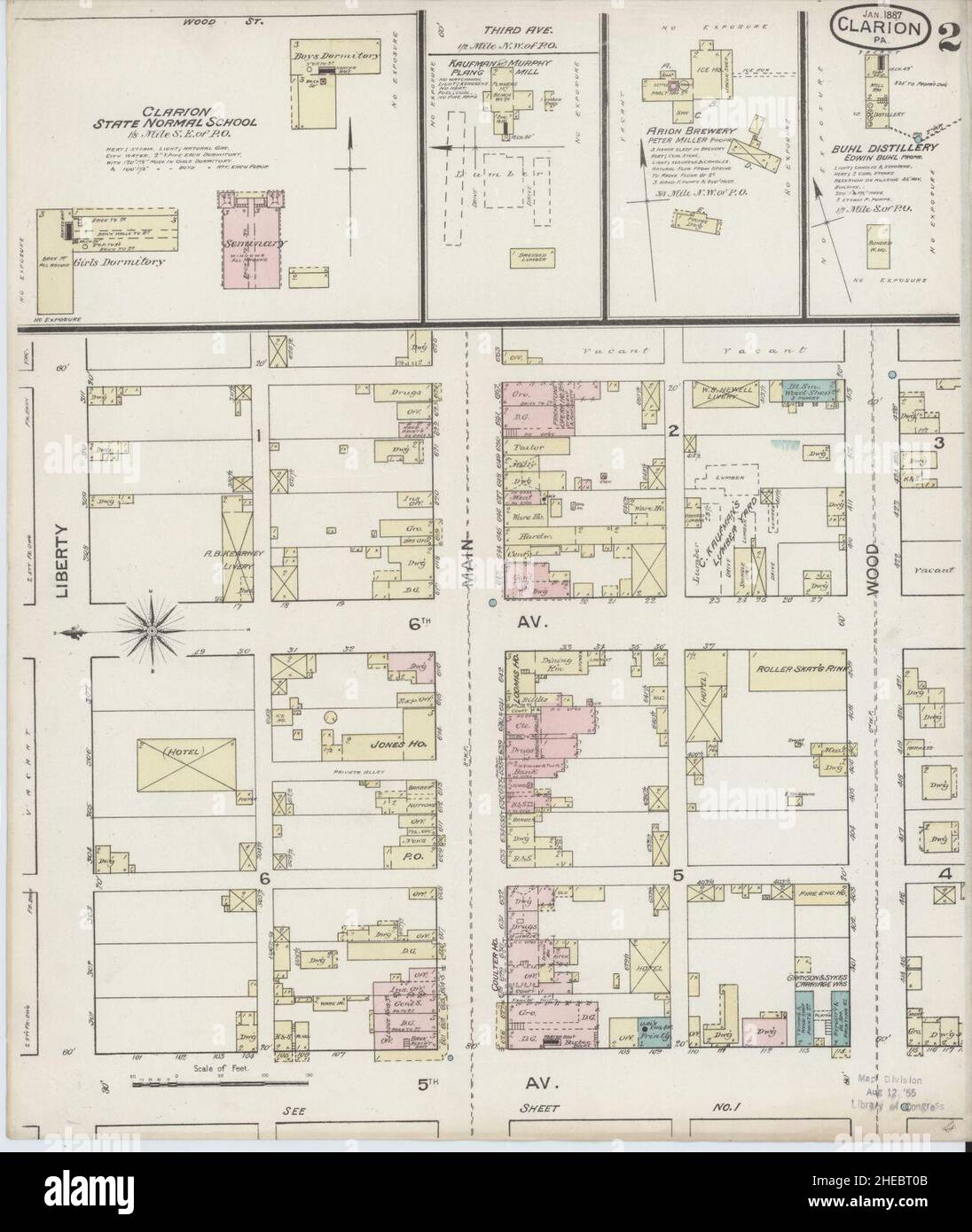 Map of clarion hi-res stock photography and images - Alamy