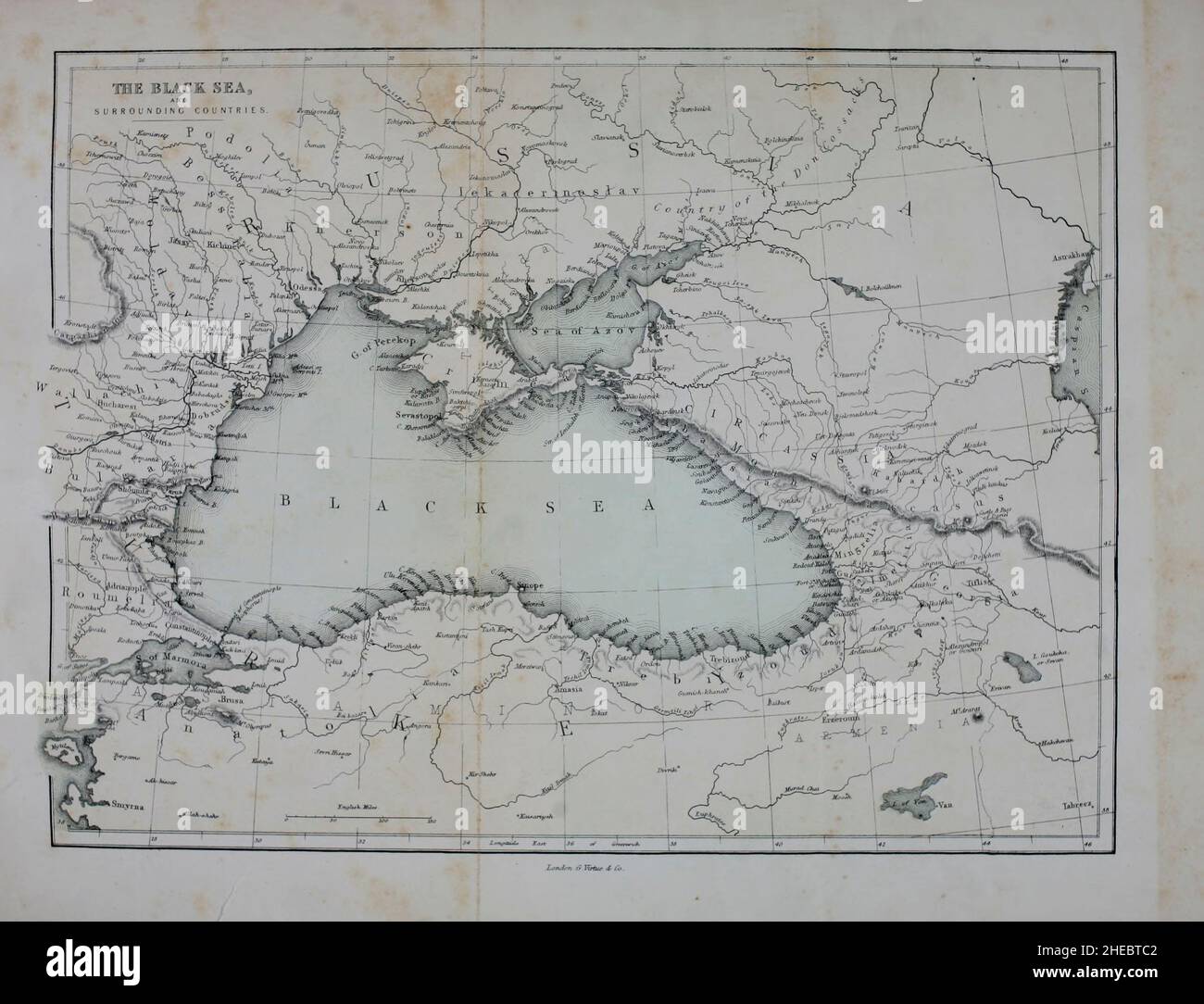 Map of the Black Sea from the book The illustrated history of the war ...