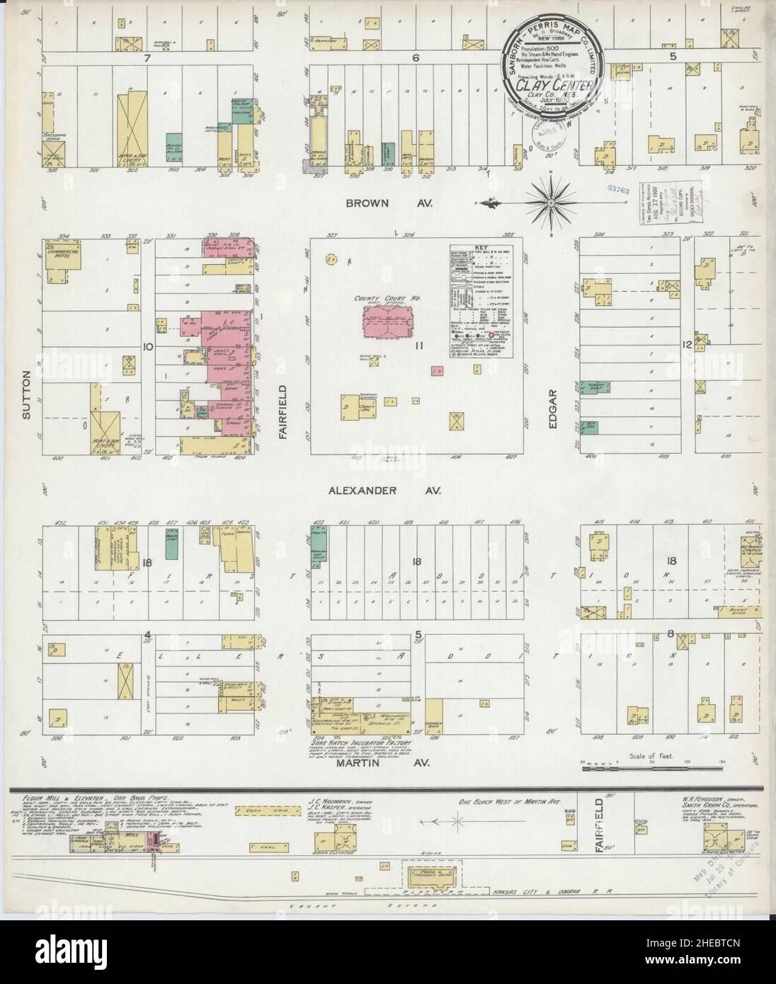 Map of clay center hi-res stock photography and images - Alamy