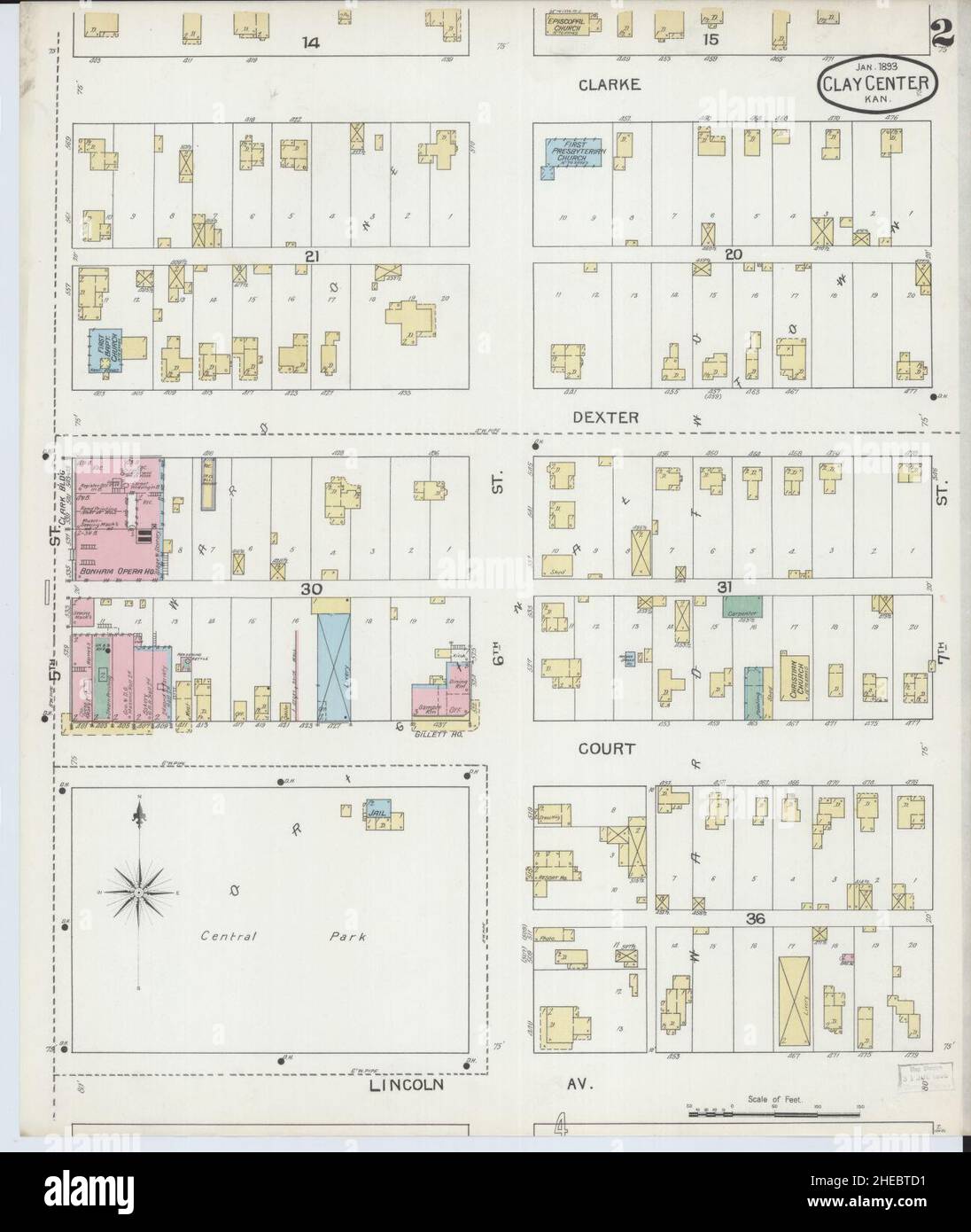 Map of clay center hi-res stock photography and images - Alamy