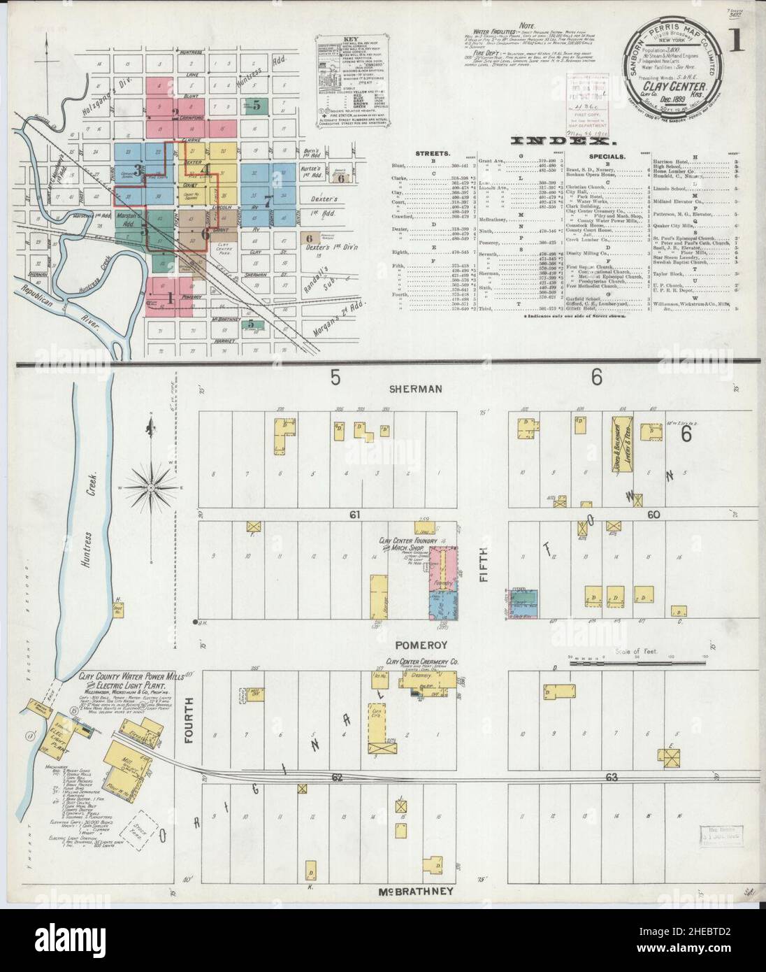 Map of clay center hi-res stock photography and images - Alamy