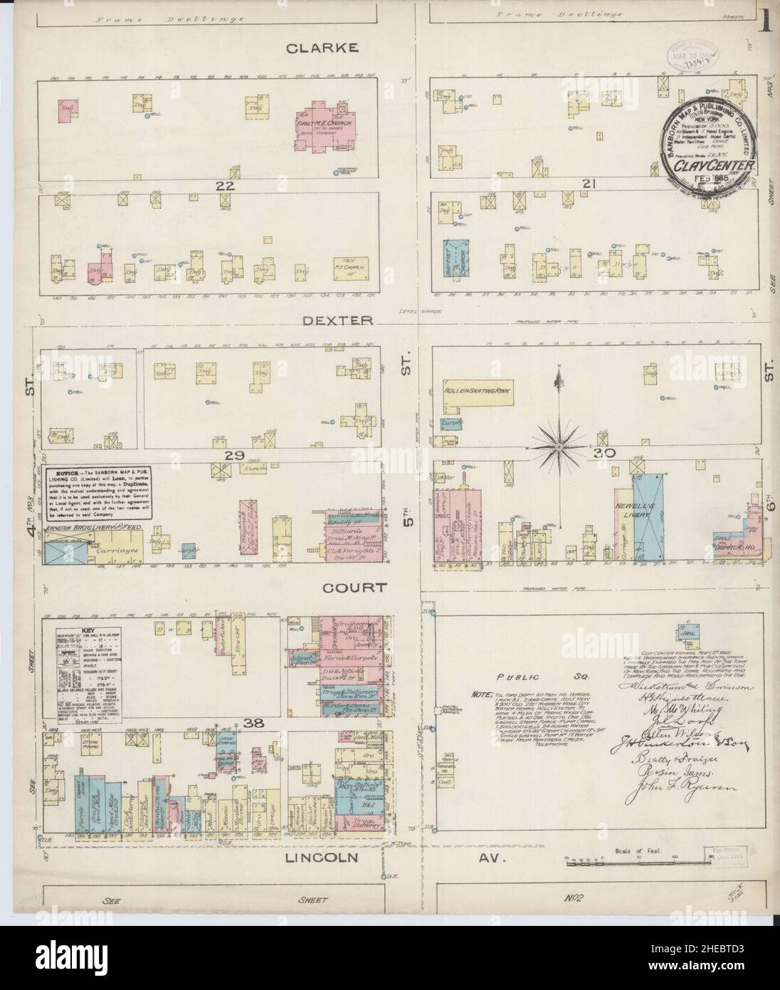 Map of clay center hi-res stock photography and images - Alamy