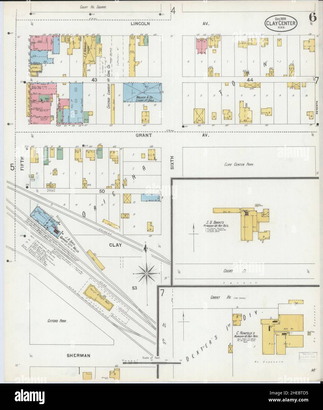 Map of clay center hi-res stock photography and images - Alamy