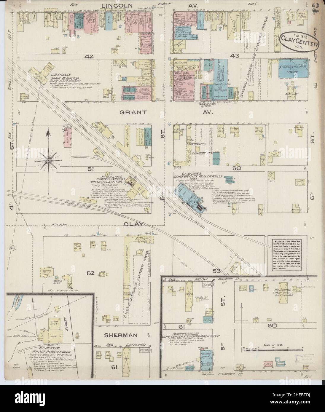 Map of clay center hi-res stock photography and images - Alamy