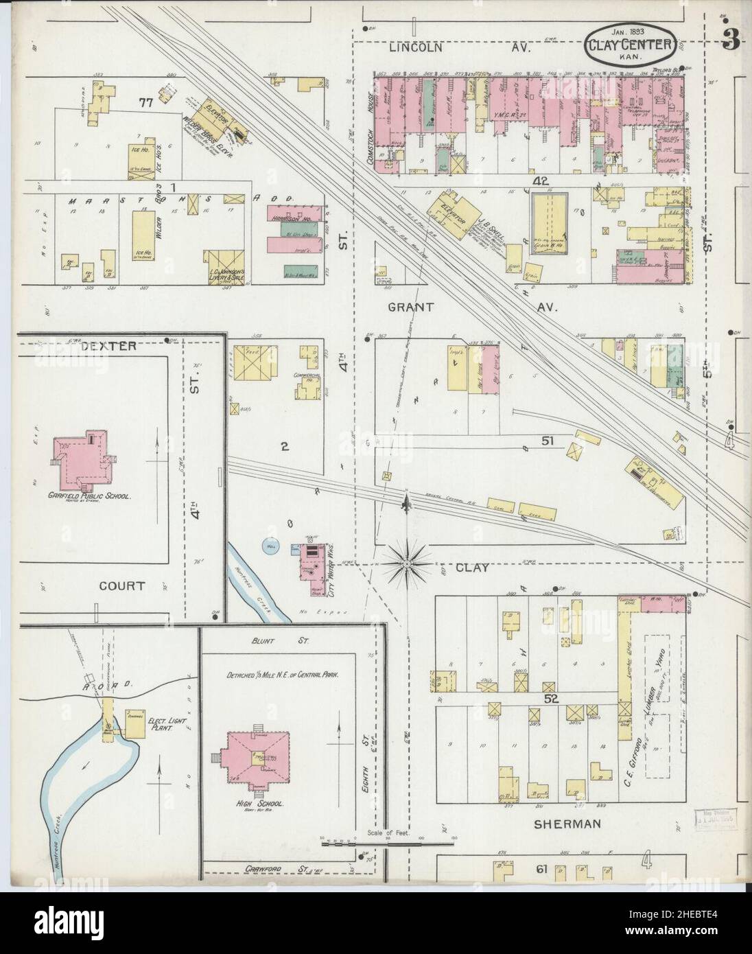 Map of clay center hi-res stock photography and images - Alamy