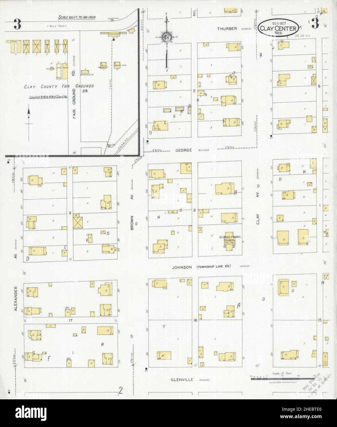 Map of clay center hi-res stock photography and images - Alamy