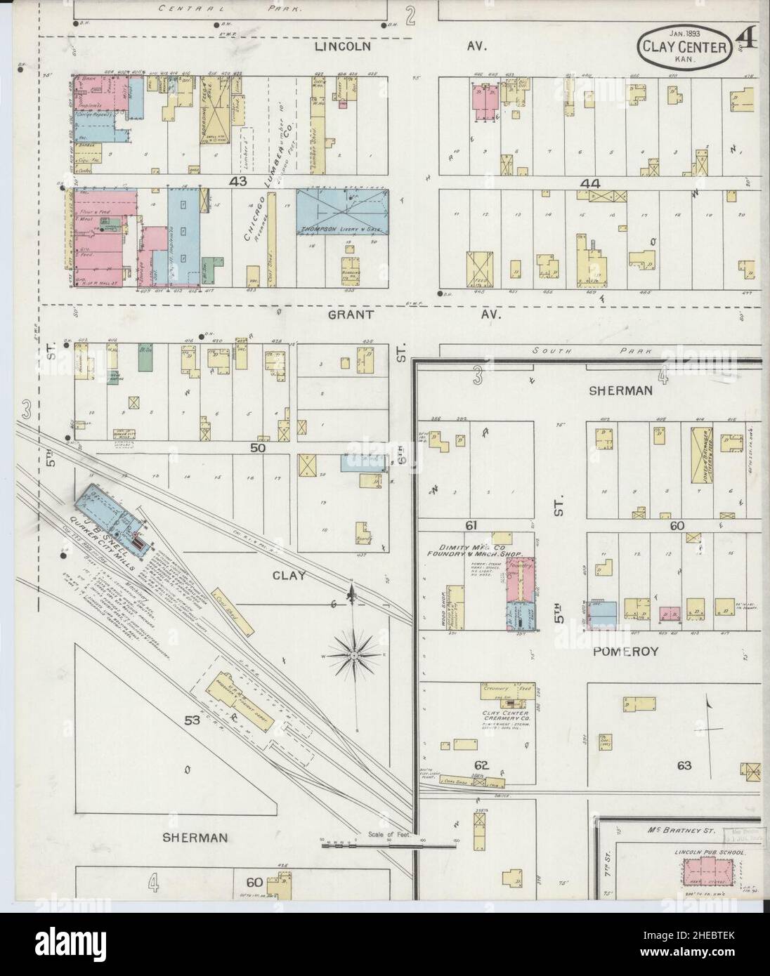 Map of clay center hi-res stock photography and images - Alamy