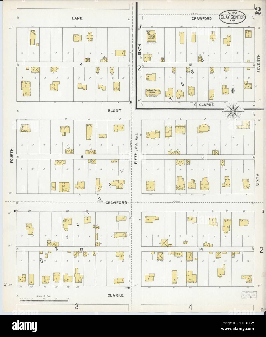 Map of clay center hi-res stock photography and images - Alamy
