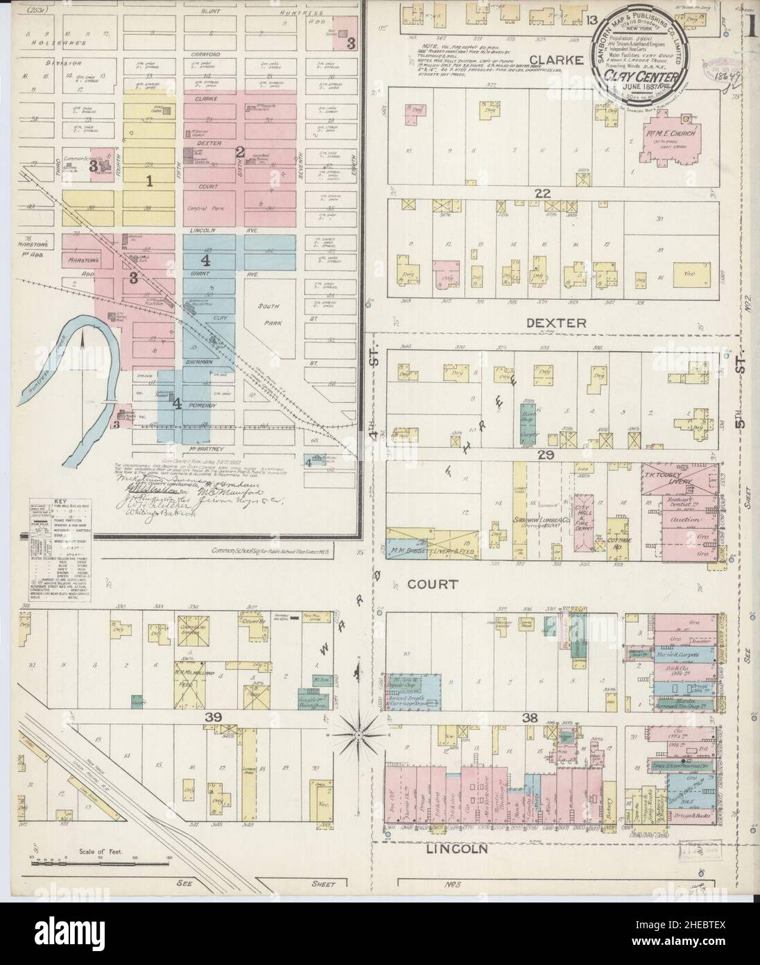 Map of clay center hi-res stock photography and images - Alamy