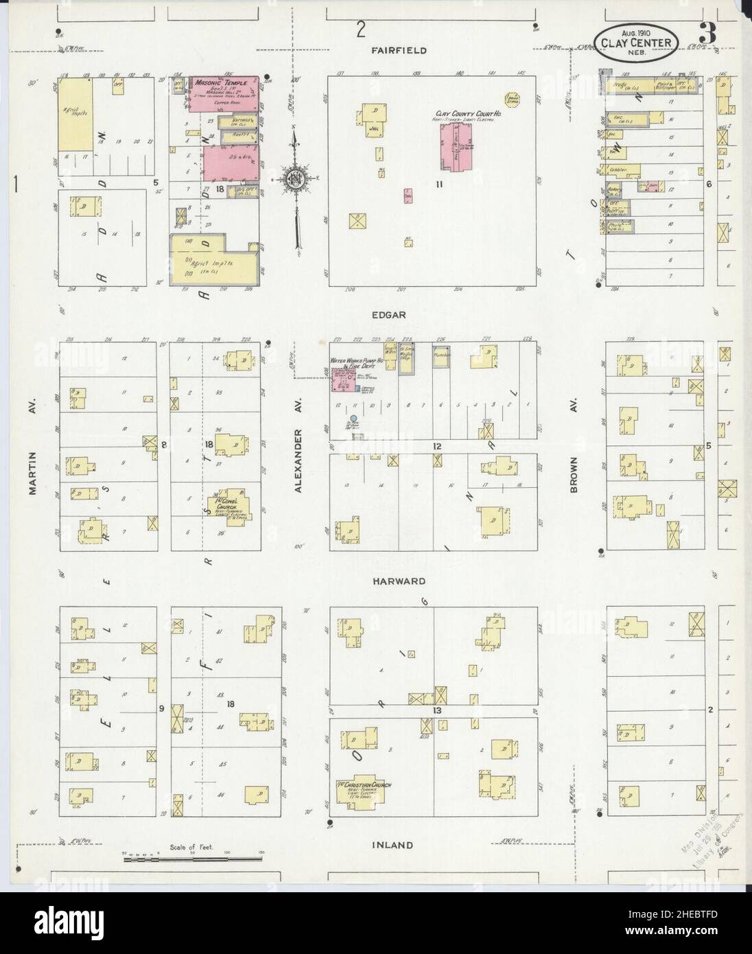 Map of clay center hi-res stock photography and images - Alamy