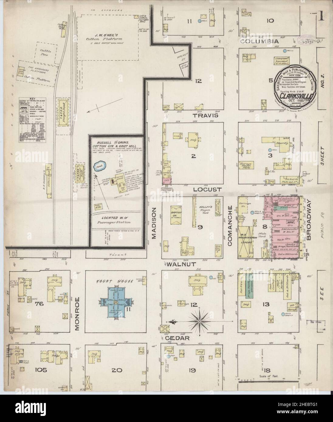 Red river texas map hi-res stock photography and images - Alamy