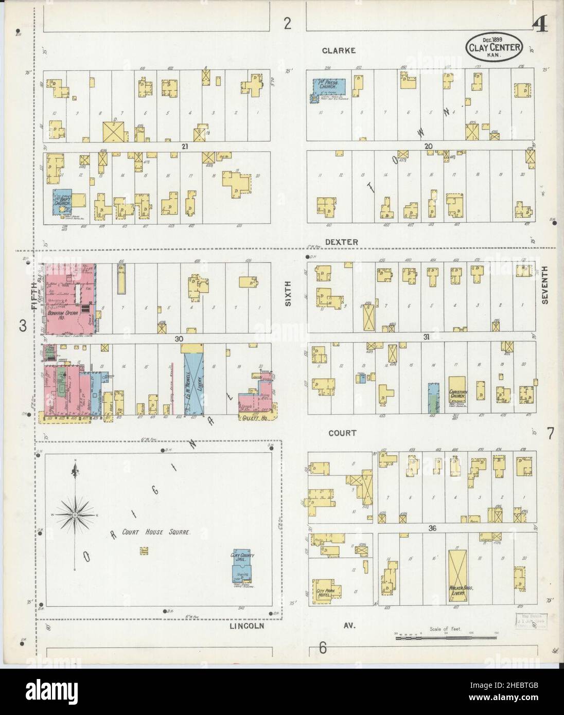 Map of clay center hi-res stock photography and images - Alamy