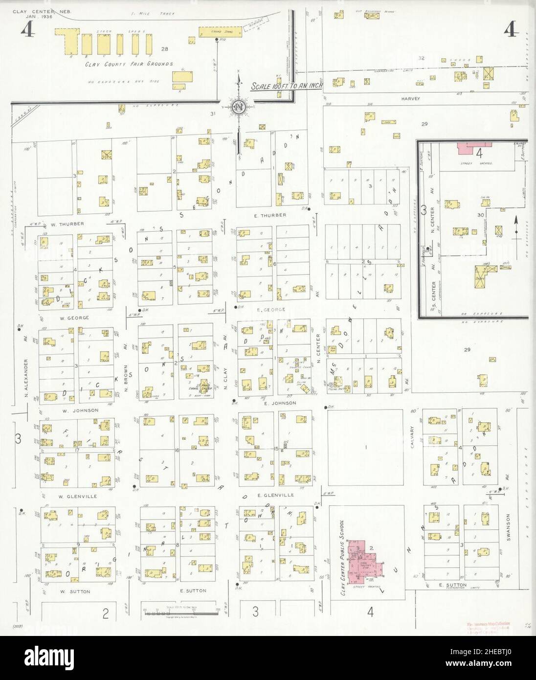 Map of clay center hi-res stock photography and images - Alamy