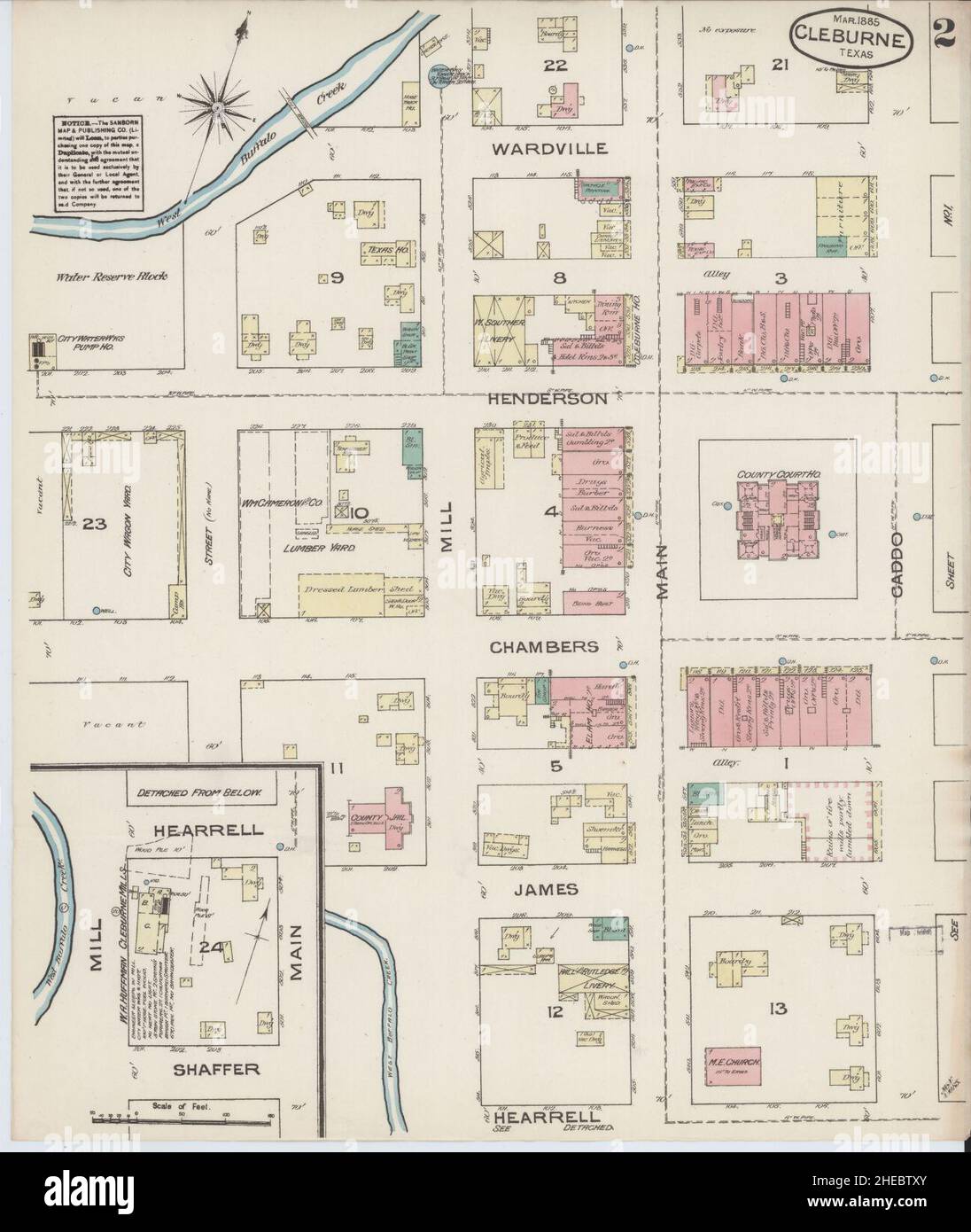 Map of cleburne hi-res stock photography and images - Alamy