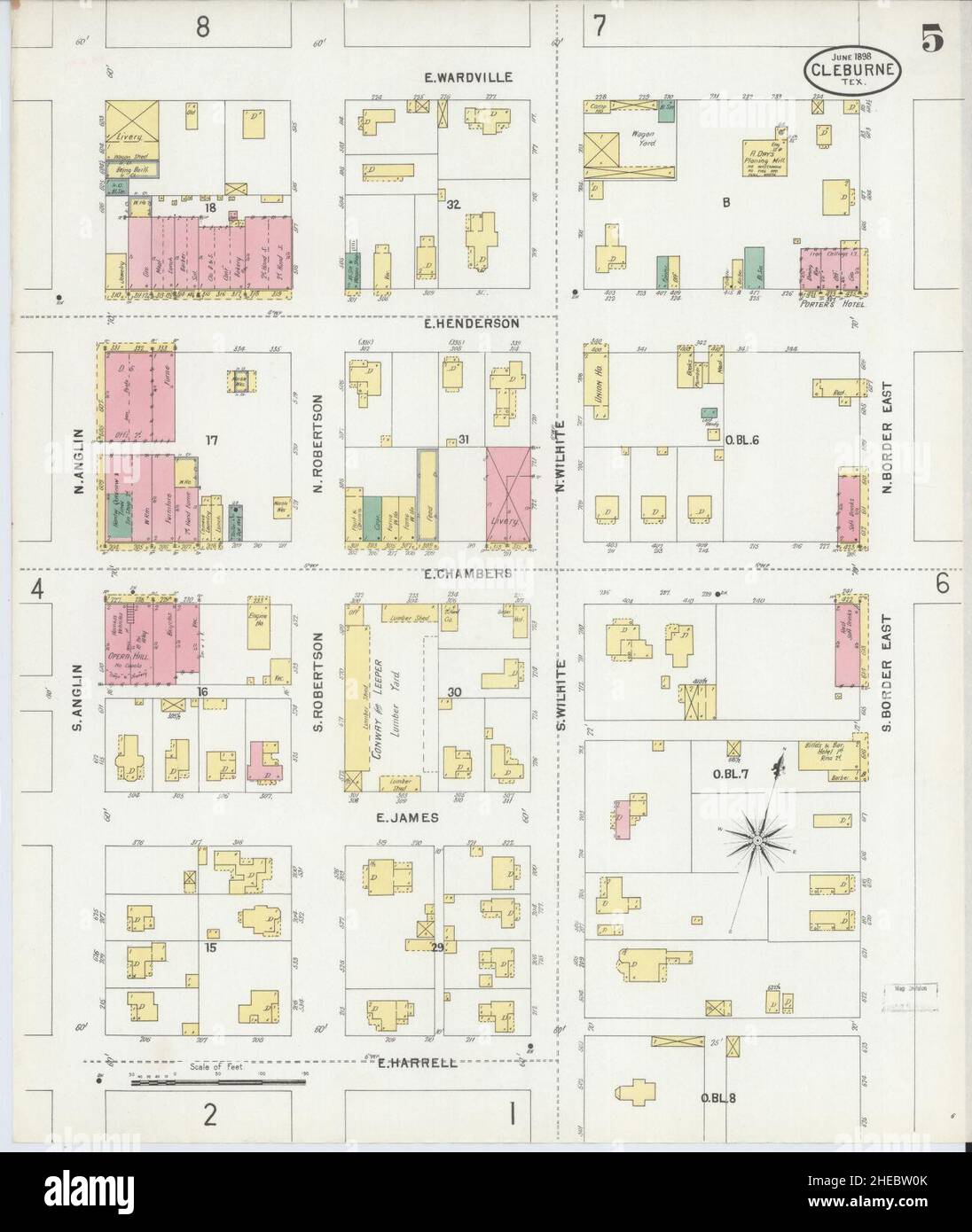 Map of cleburne hi-res stock photography and images - Alamy