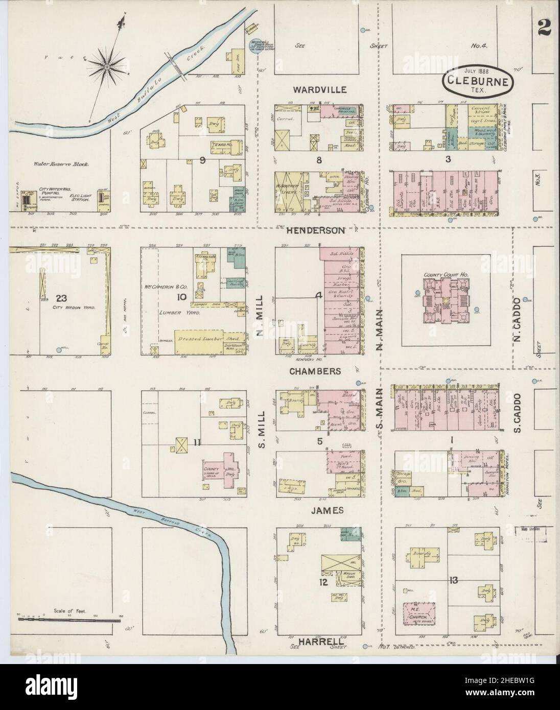 Map of cleburne hi-res stock photography and images - Alamy